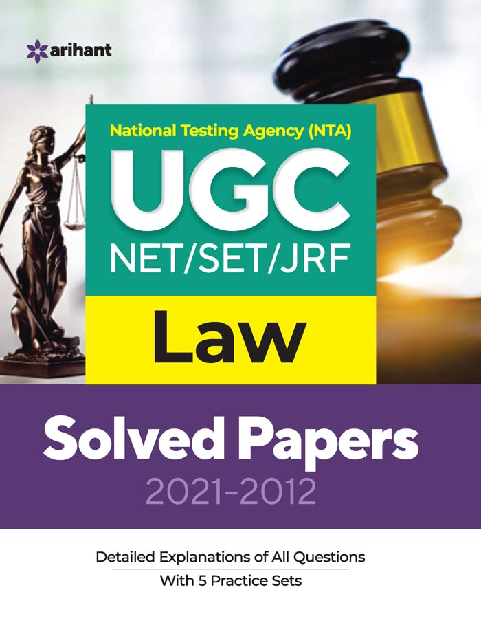 Arihant UGC NET SET JRF Law Solved Papers 2021 to 2012 Book In English ...