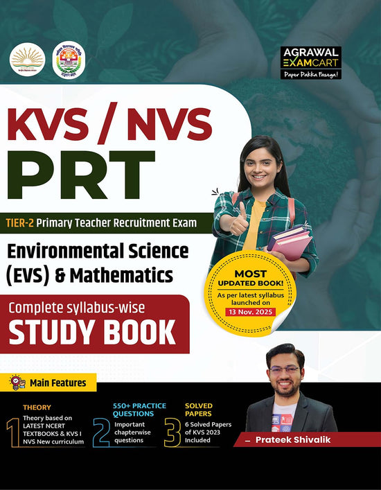 Examcart KVS PRT EVS and Mathematics Complete Syllabus wise Study Guid ...
