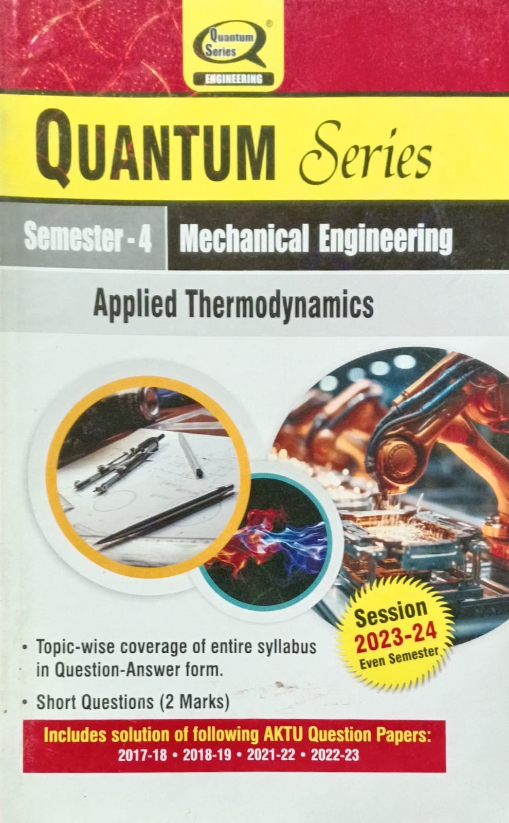 Quantum Series Applied Thermodynamics BME401 AKTU BTech Semester 4 – Vikas Book Depo