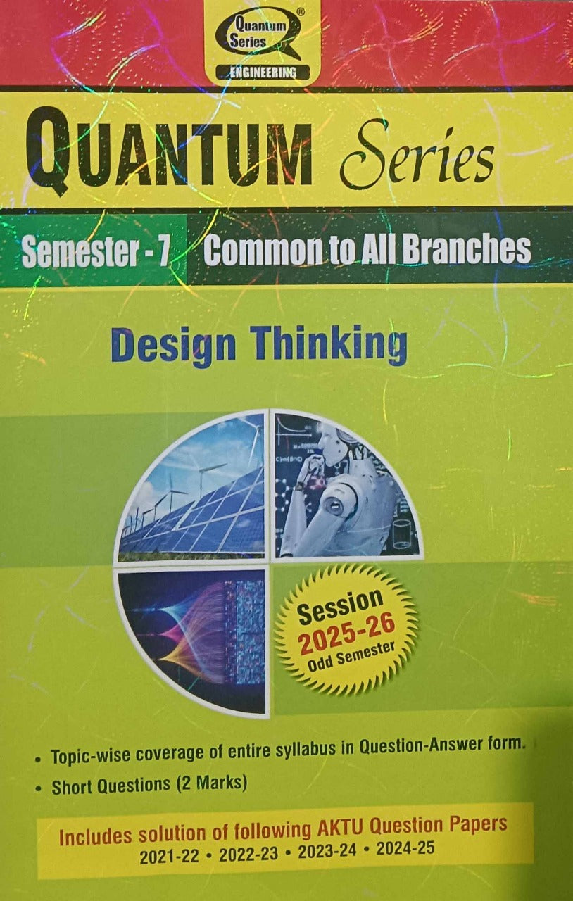 Quantum Series Design Thinking 2026 BOE077 AKTU B.Tech Semester 7 ...