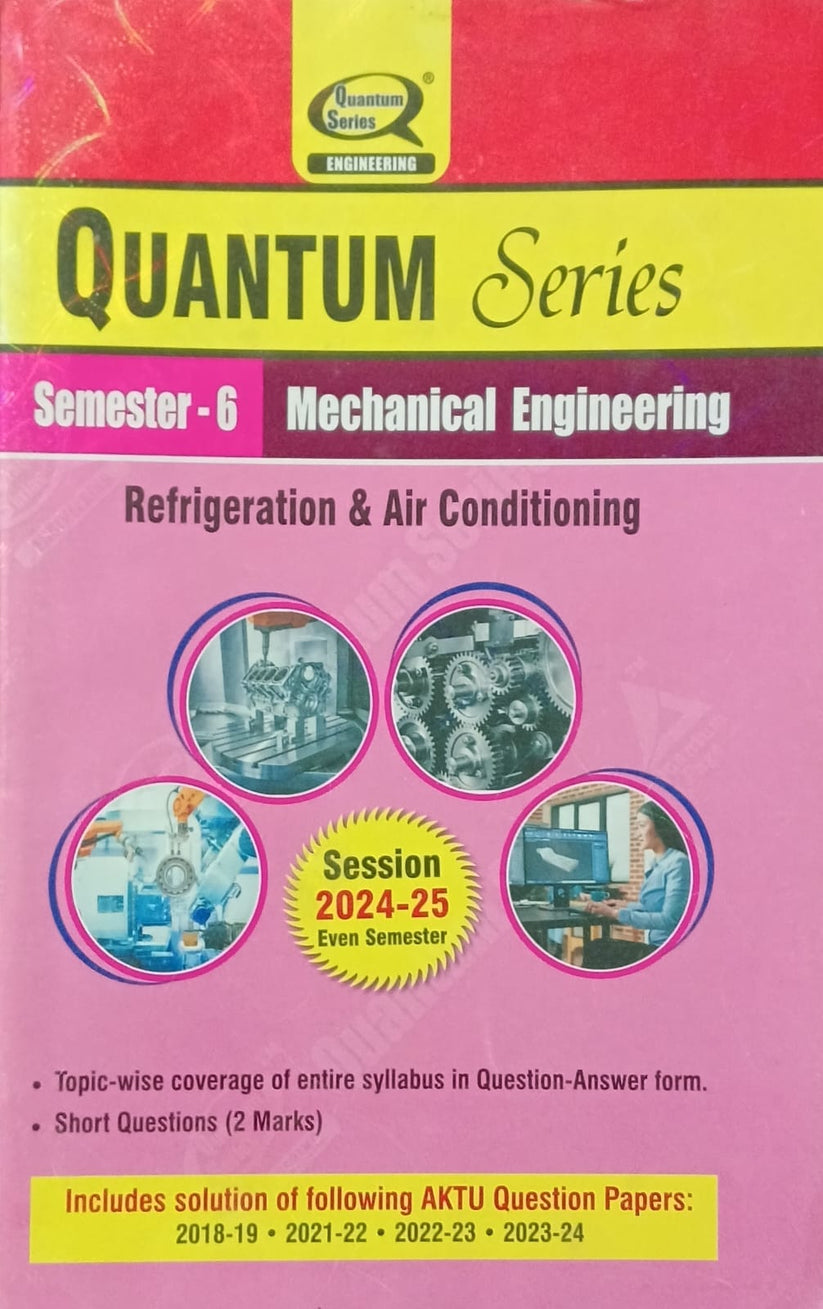 Quantum Series Refrigeration and Air Conditioning BME601 AKTU BTech – Vikas Book Depo
