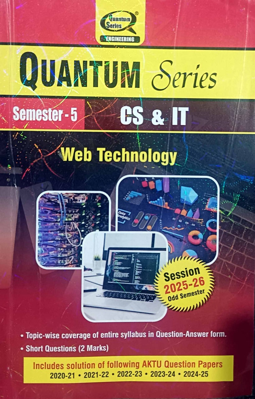 Quantum Series Web Technology 2026 BCS-502 AKTU B.Tech Semester 5 – Vikas Book Depo