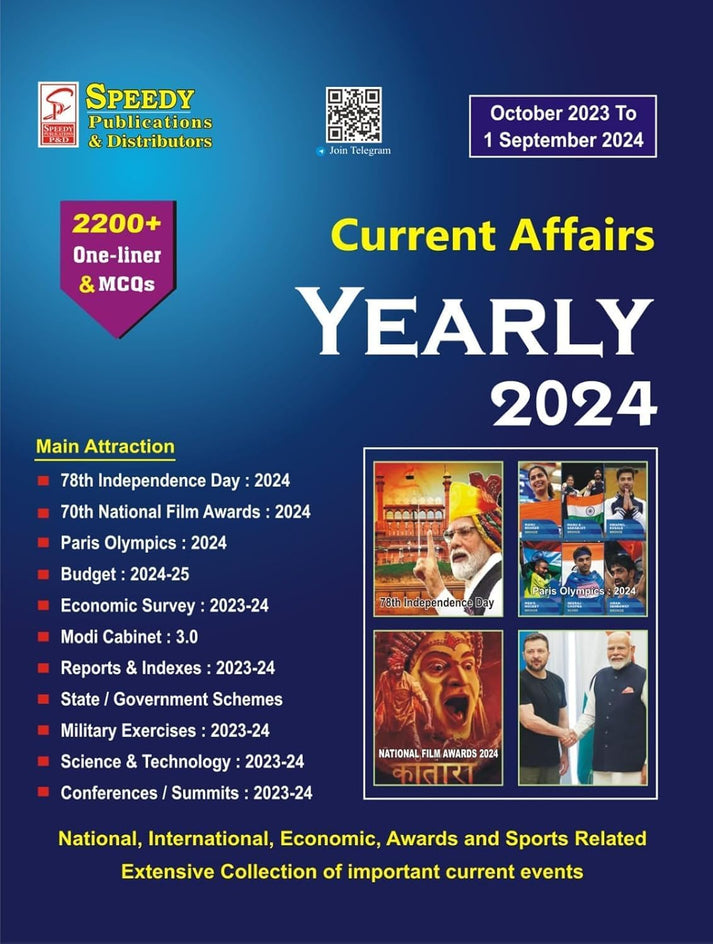 Speedy Current Affairs Yearly September 2024 English Monthly Magazine ...